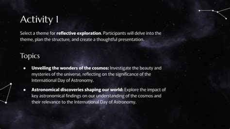 Activities To Celebrate International Astronomy Day