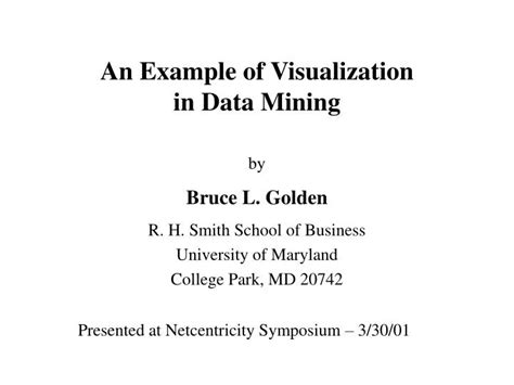 Ppt An Example Of Visualization In Data Mining Powerpoint