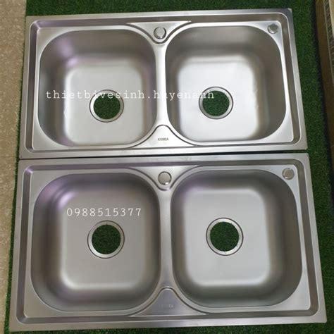 GIÁ XƯỞNG chậu rửa bát 2 hố cân chậu rửa bát kt 78x43 bao gồm xifong