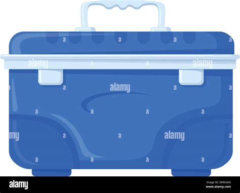 Portable Fridge Cartoon Icon Summer Ice Box Isolated On White