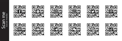 Sociale Media Digitaal Scannen Qr Code Scan Me Pictogram Met QR Code Vectorillustratie Premium