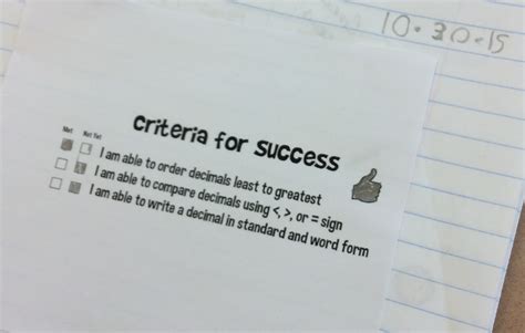 Exploring Criteria For Success Educational Aspirations