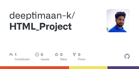 GitHub Deeptimaan K HTML Project