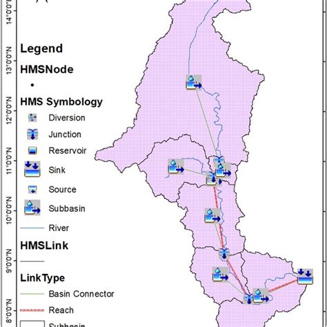 Schematic Representation Of The Black Volta Basin In Hec Hms Model