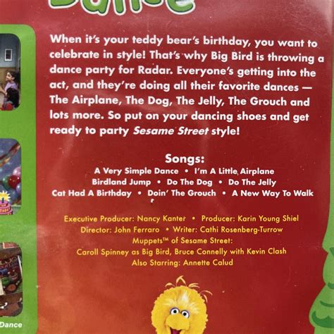 Sesame Street Get Up And Dance Big Bird Oscar The Grouch Muppets Dvd
