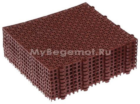 Пластиковая уличная модульная плитка POLPLAST, терракот. Пластиковая ...