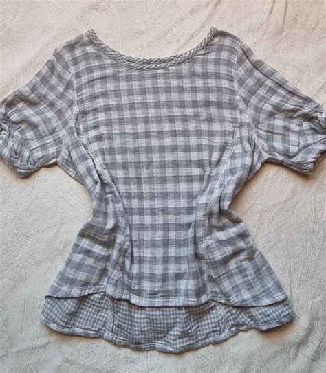 빈티지 모리걸 하구미 체크 탑 후루츠패밀리