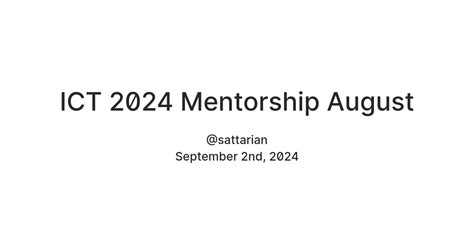 Ict 2024 Mentorship August — Teletype
