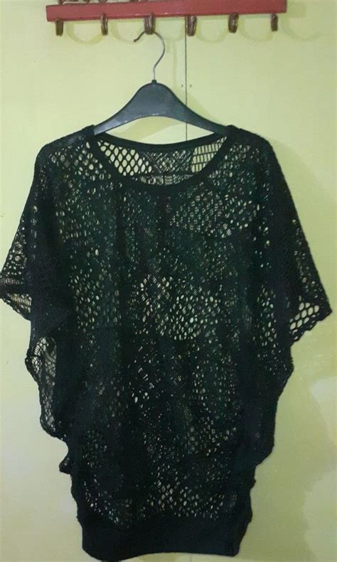 Baju Jaring Hitam Fesyen Wanita Pakaian Wanita Baju Luaran Di Carousell
