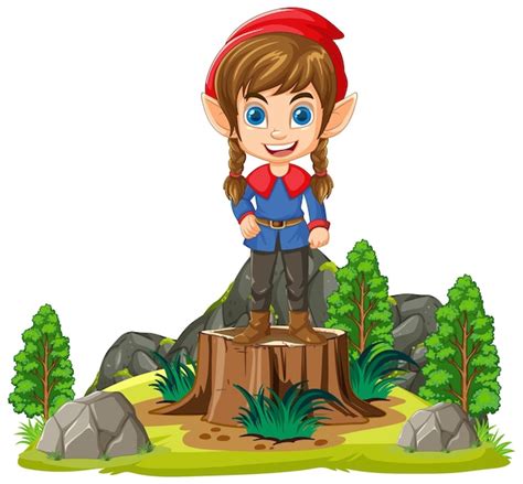 Free Vector Dwarf Cartoon In Fantasy World