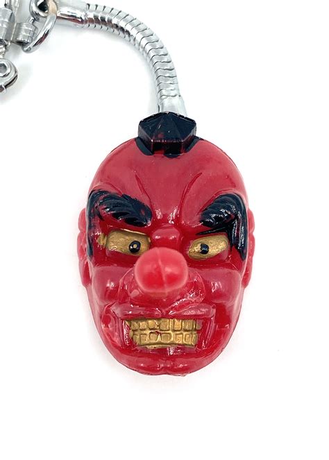 Vintage Japan 1970s Yokai Tengu Mask Keychain Toy Underground Store