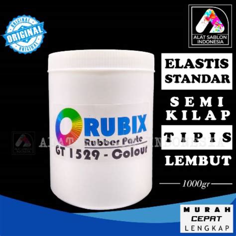 Jual Tinta Sablon Rubber Semi Glossy Gt 1529 Rubix Colour 1kg Shopee