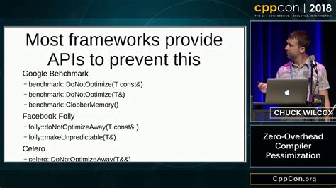 Zero Overhead Compiler Pessimization Chuck Wilcox Cppcon 2018