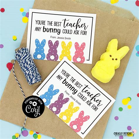 Editable Youre The Best Teacher Any Bunny Could Ask For Easter Gi