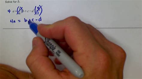 aleks solving for a variable in terms of other variables in a linear equation with fractions