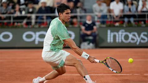 French Open Top Seed Alcaraz Hunts Down Tsitsipas To Set Up Djokovic