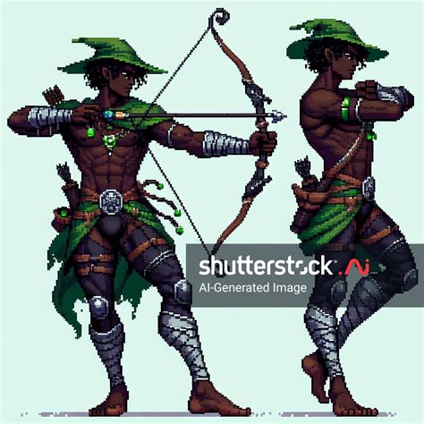 ภาพ High Definition Pixel Art Black Male ทสรางโดย AI 2384825615