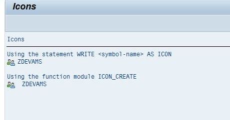 ABAP Mania Display Icon On List With Description