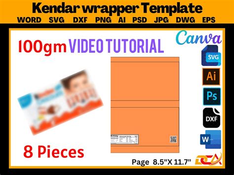 Cinder Wrapper Template 100gm Cinder Chocolate Template Cinder