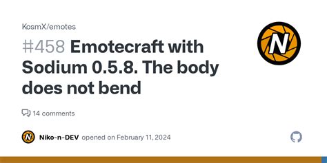 Emotecraft With Sodium 0 5 8 The Body Does Not Bend Issue 458