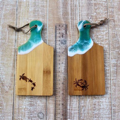 Small Bamboo Ocean Resin Paddle Board With Sea Turtle Or Crab Turtle