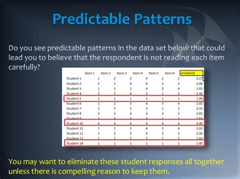 identifying predictable patterns
