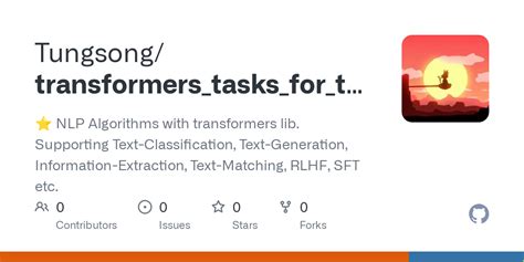 GitHub Tungsong Transformers Tasks For Tungsong NLP Algorithms With Transformers Lib