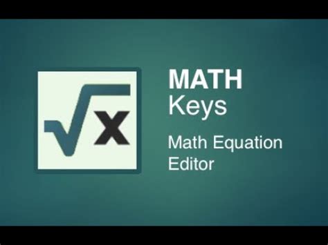 MATH Keys Equation Formula Editor Chrome Web Store
