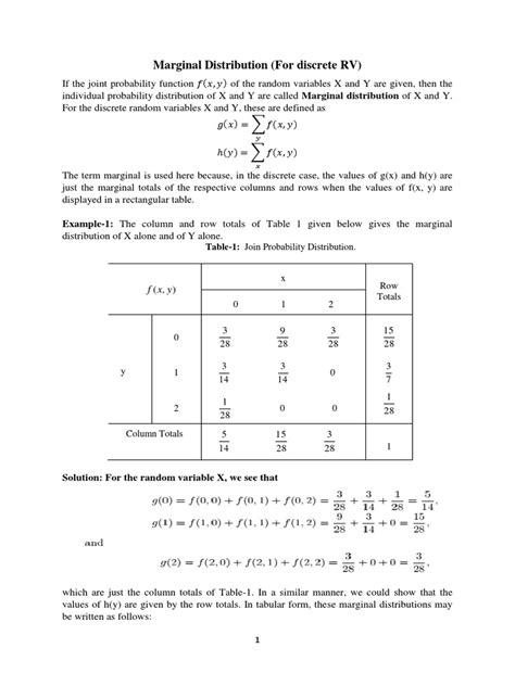 Lecture 03 On Marginal Distribution 12 09 19 Pdf Probability Distribution Statistical Models