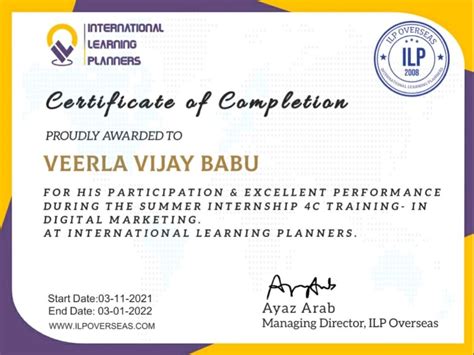 Vijay Veerla On Linkedin Internship Digitalamarketing