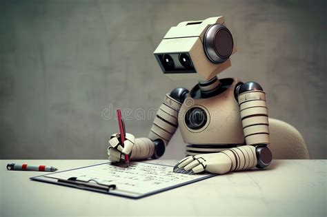 Concepto De Asistente De Escritura De Ai Escritura Robot Imagen De