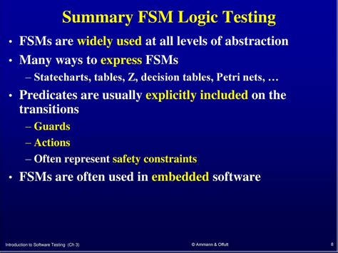 Introduction To Software Testing Chapter 35 Logic Coverage For Fsms
