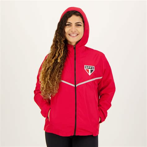 Jaqueta Corta Vento São Paulo Avatar Feminina Vermelha FutFanatics
