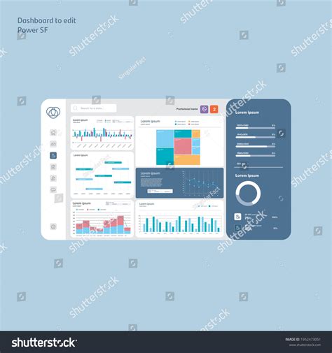 Dashboard Template Power Bi Report Edit Stock Vector Royalty Free Shutterstock
