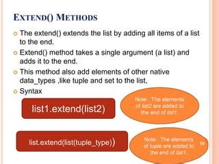 Unit Python List Methods PPTX