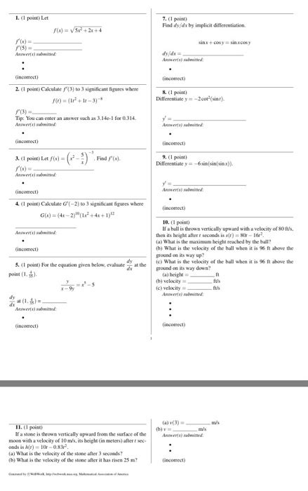 Solved Point Let F X Be The Function X Then The Chegg Com