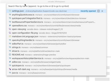 Allow Quick Open To Filter On Folder Names By Typing Folder Name After