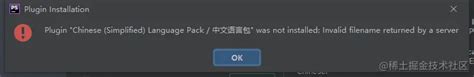 Jetbrains软件安装中文包失败解决方案jetbrains Plugins 安装中文汉化包失败 Invalid Fl 掘金