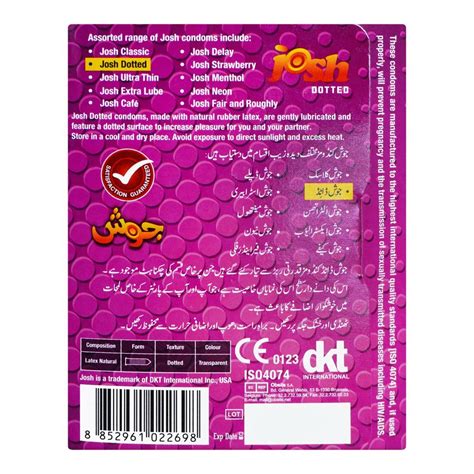 Purchase Josh Dotted Condom 3 Pack Online At Special Price In Pakistan