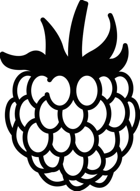 Raspberry Cut Glyph And Line Vector Illustration 41157411 Vector Art At