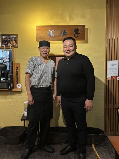 元鶴竜の音羽山親方がご来店 寿司ダイニング甚伍朗｜藤沢の地魚・海鮮出前お持ち帰りご自宅パーティセット