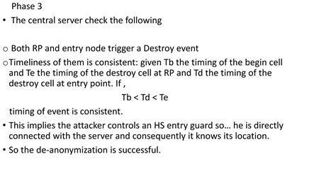 De Anonymization In Tor Pptx Information And Network Security