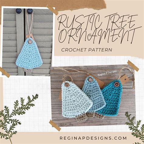 Rustic Christmas Tree Ornament Pattern