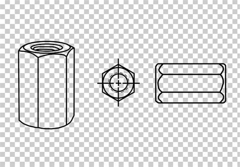 Coupling Nut Threaded Fastener Sex Bolt PNG Clipart Acorn Nut Angle Area Auto Part Black