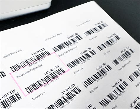 L impression de mon étiquette code barre est décalée