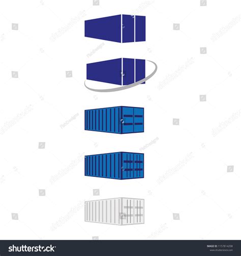 Set Container Icons Stock Vector Royalty Free Shutterstock