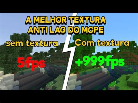 MELHOR TEXTURA ANTI LAG DO MINECRAFT PE YouTube