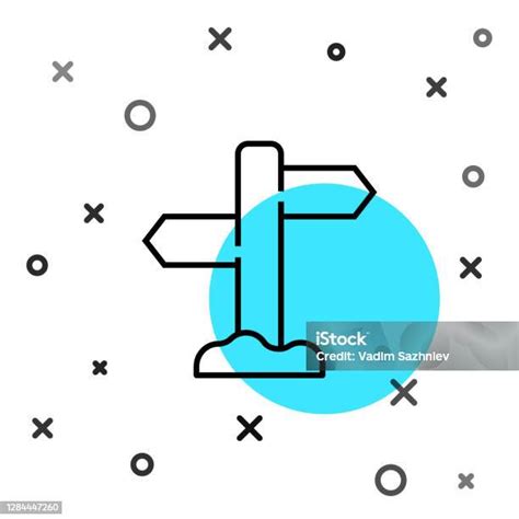 黑線路交通標誌在白色背景上隔離的路標圖示指標符號街道信息標誌方向標誌隨機動態形狀向量向量圖形及更多一個物體圖片 一個物體 交通 剪裁圖