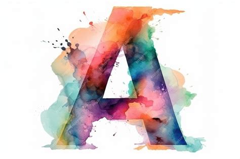 Premium Ai Image Letter A Watercolor Style On White Background
