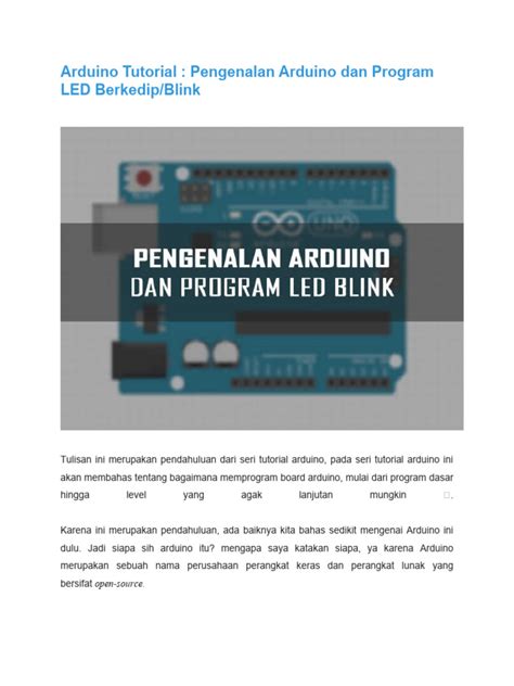 Arduino Tutorial Pdf
